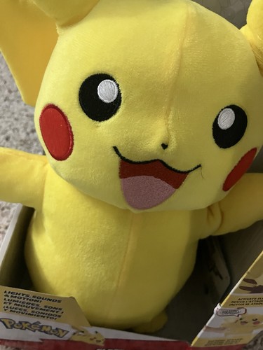 Pokémon Electric Charge Pikachu 10" Talking Plush Toy with Lights ...