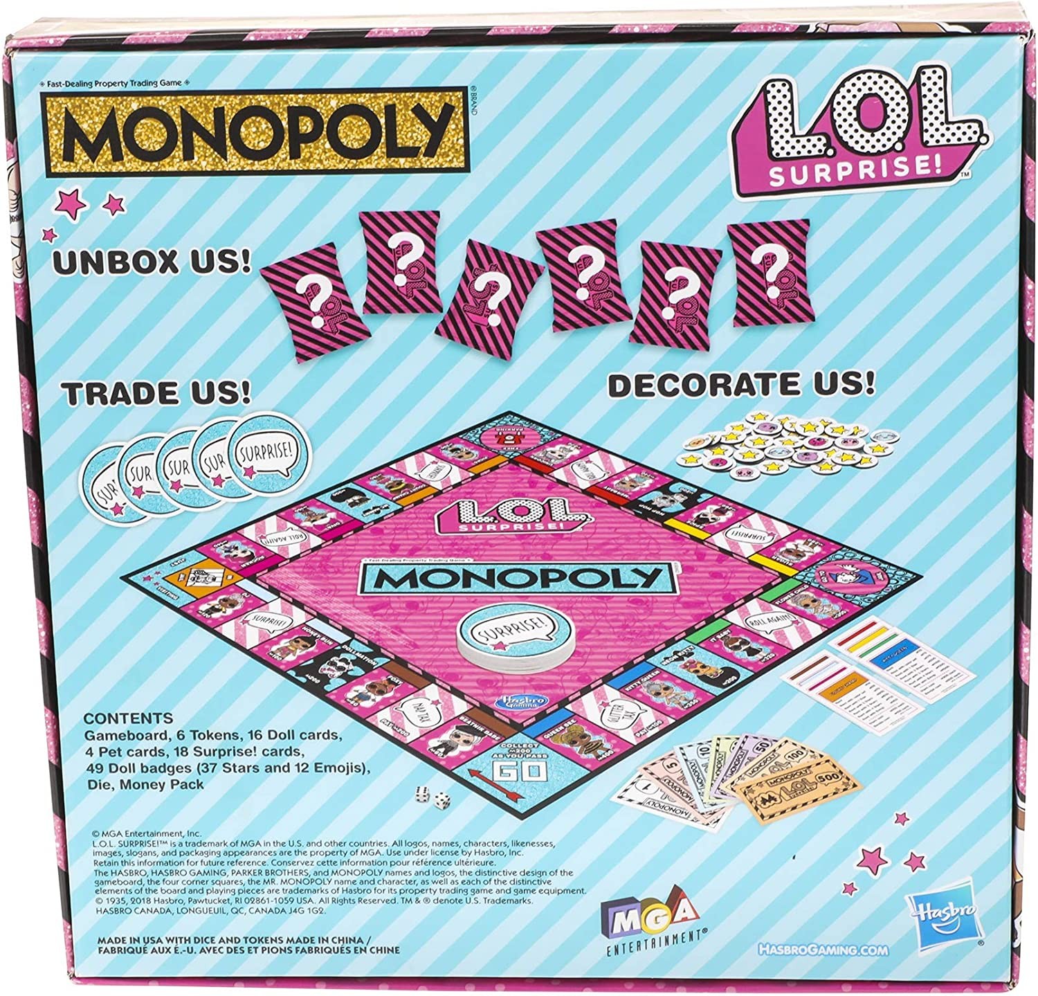 Monopoly LOL Surprise Edition Board Game Mono Poly Hasbro Gaming for ...