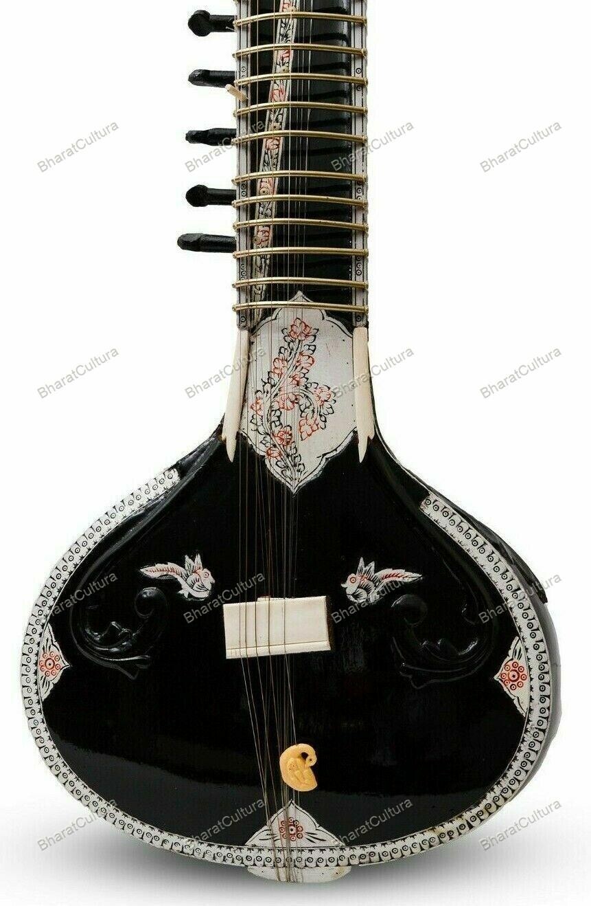 7 Main Strings and 11 or 9 Sympathetic Hand Made Sitar Best Design Bag ...