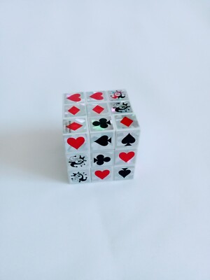 3D PUZZLE RUBIK CUBE CARD DESIGN HEARTS/ DIAMONDS/ CLUBS/ SPADESAND ...
