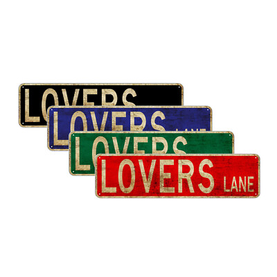 Lovers Lane Street Sign| Bar Clubs Pubs Hotel Décor Vintage Aluminum ...