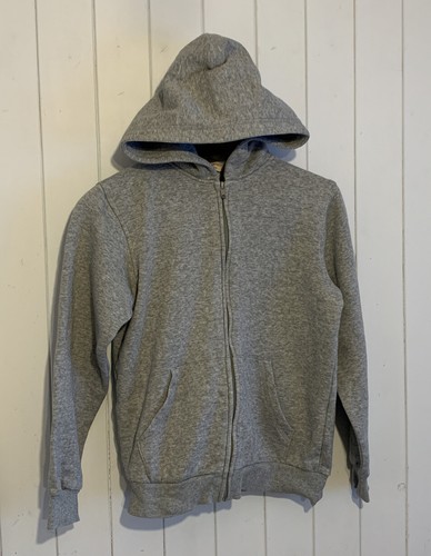 Boys grey hoodie with full zip size 10-12 years H&M | eBay UK