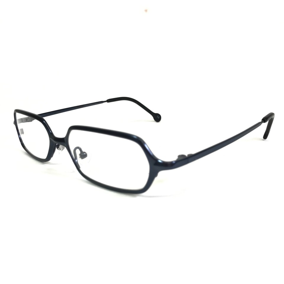 Vintage la Eyeworks Eyeglasses Frames BUZZ 575 Shiny Blue Hexagon 50-18 ...