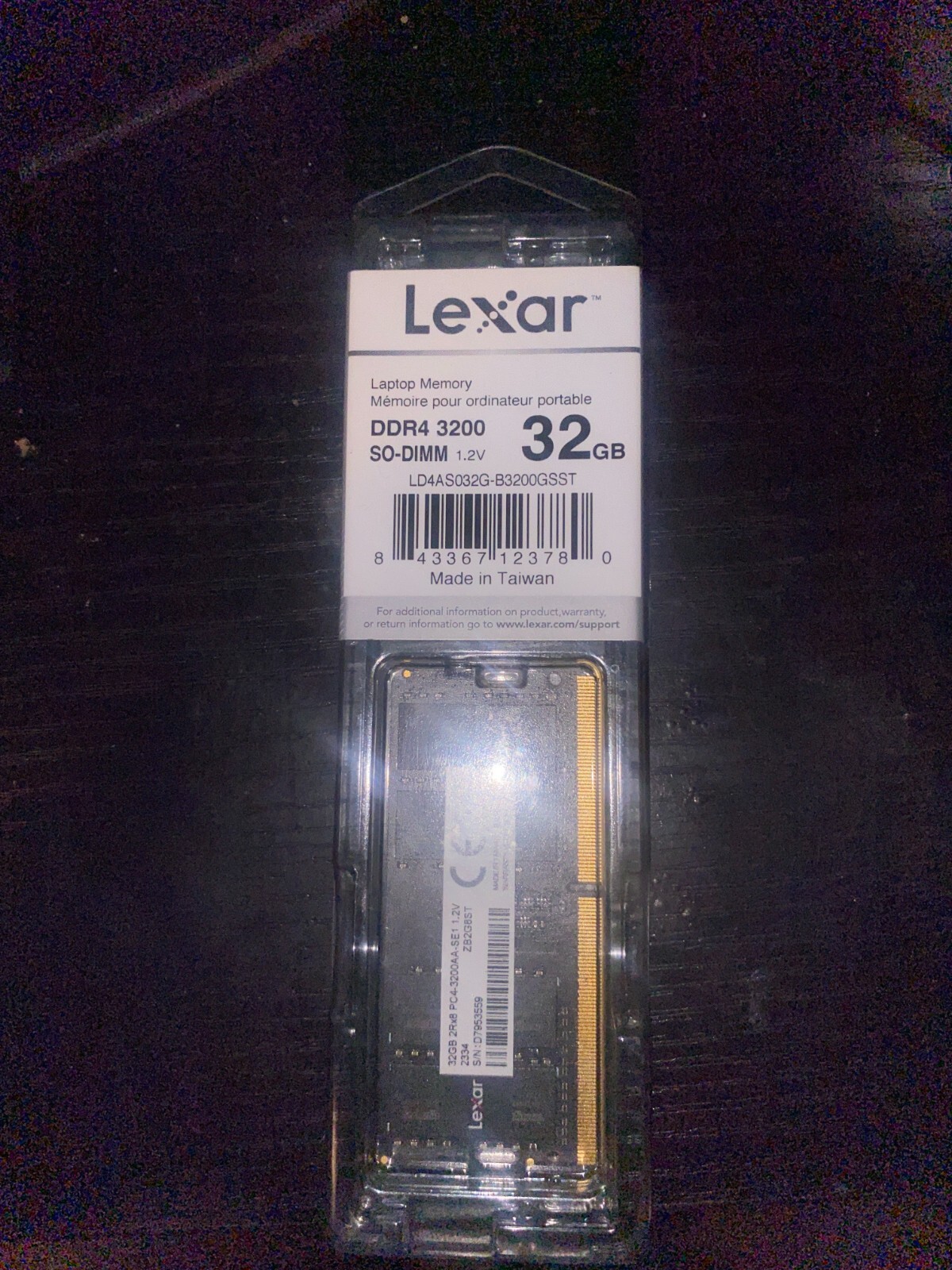 Lexar 32GB DDR4 3200 SO-DIMM RAM Stick | 32 GB | DDR4 SDRAM | 3200 MHz ...