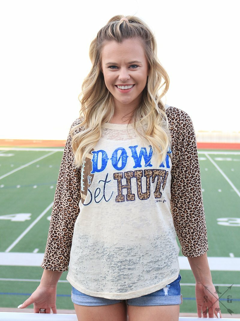 CLEARANCE - "Down, Set, Hut" Raglan Shirt (Football) - Last 1 (Reg. $12 ...