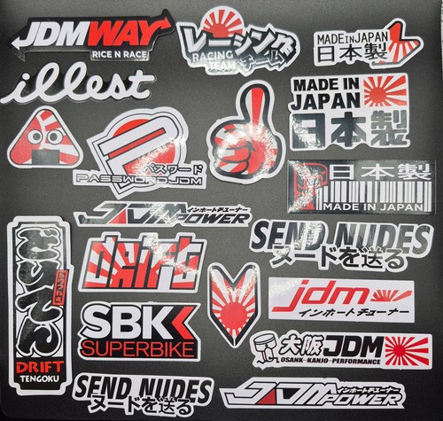 Racing Decals Vinyl 10 Pack Random Assortmet JDM Motocross Motorcycle ...
