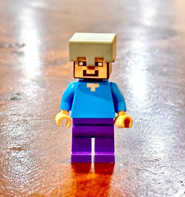 1x LEGO MINIFIGURE MINIFIG Minecraft STEVE With Hood Excellent | eBay ...