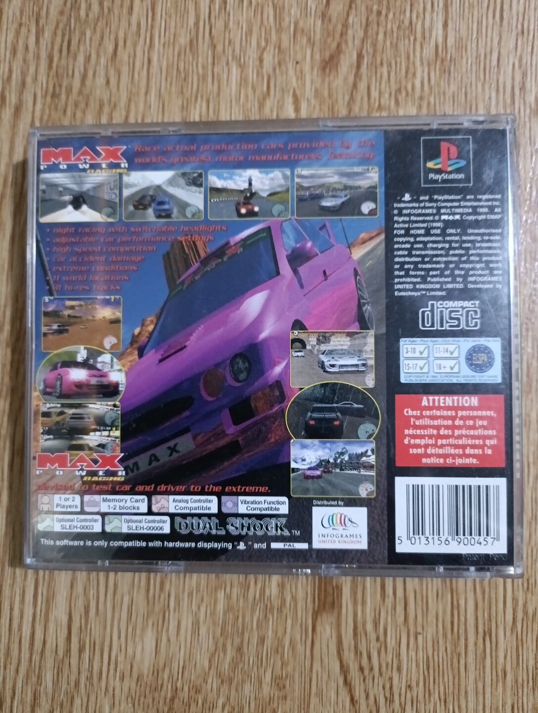 Sony Ps1 PlayStation 1 Max Power Racing Game Complete Boxed ...