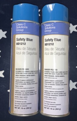 2 Cans X Class C Solutions Group Safety Blue Spray Paint BD1212 16oz X ...