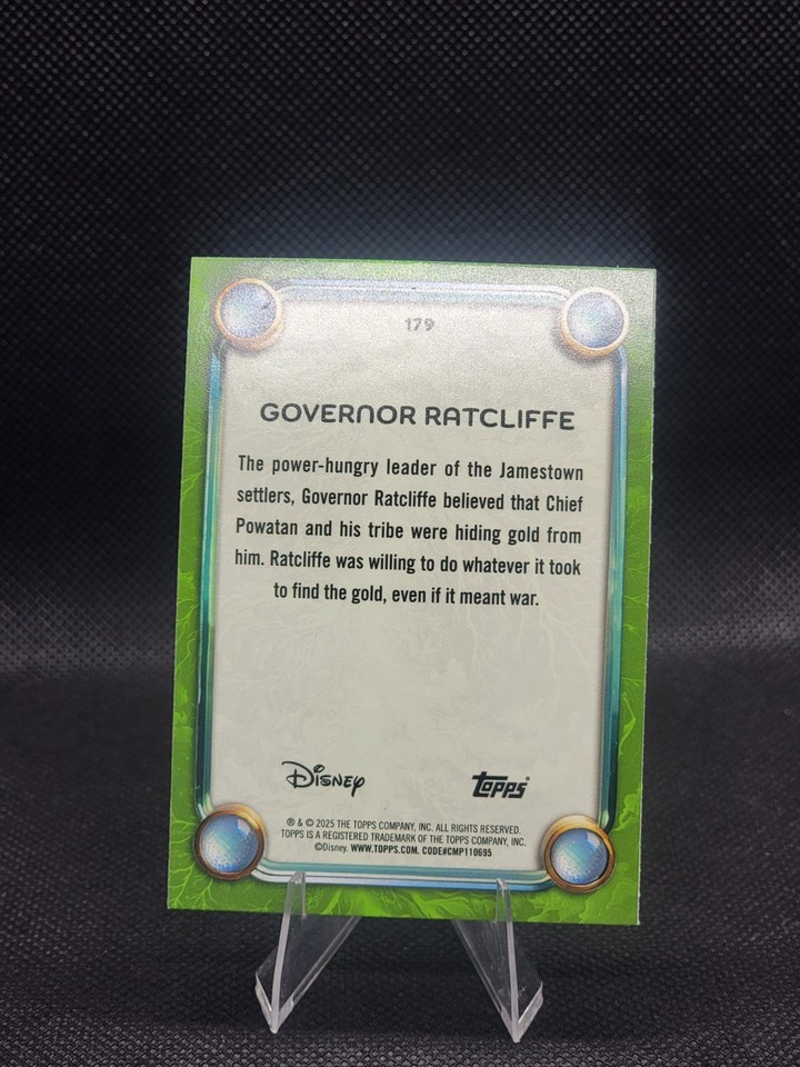 Governor Ratcliffe 2025 Topps Disney Wonder Cartoon Villain Foil Card ...