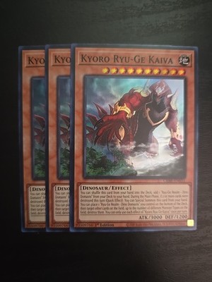 Yugioh - Kyoro Ryu-Ge Kaiva x 3 - 1st Edition Super Rare NM - Free Holo ...