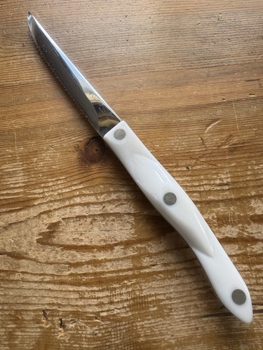 Cutco 1721 KP Trimmer Serrated Knife, Pearl White Handle USA | eBay