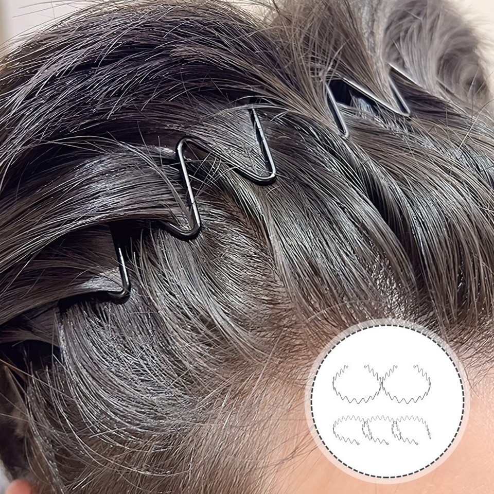 5 Pcs Wave Shape Slicked-back Hair Invisible Outdoor Sports Antiskid ...