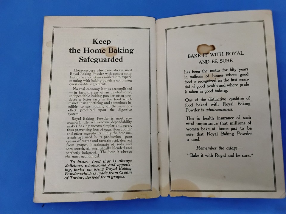 Vintage 1920 Recipe Booklet The New Royal Baking Powder Cook Book New ...