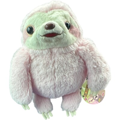 Amuse Pastel Pink Sloth Soft Plush Stuffed Animal Cute Japan W/Tags 7 ...