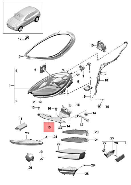 Genuine PORSCHE Macan 95B Retaining Plate Left 95B941121B | eBay