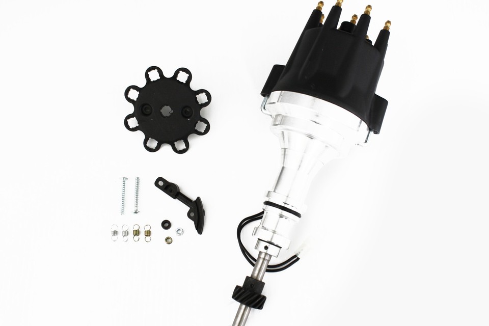 Black BBF 351C 429-460 MSD Ignition 6AL Box Pro Billet Distributor ...