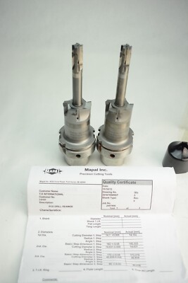 Lot 2pc Mapal 30167598 step Reamer Chamfer Tool PCD Boring Tool HSK63 ...