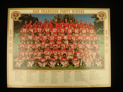 1980 San Francisco Forty Niners Color Team Photograph – 8 + 1/2″ x 11 ...