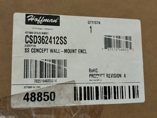 CSD362412SS HOFFMAN Wall Enclo36.00x24.00x12.00in SS Type 304(no panel ...