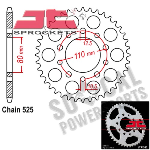 JT Sprockets JTR1332.38 38T Steel Rear Sprocket | eBay