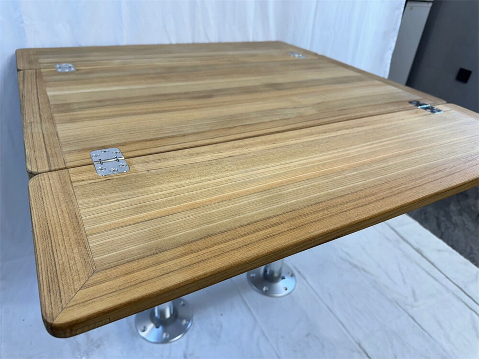Boat Folding Teak Table Top Plain 26/13X25.6, 37.8/18.9X35 Inch Marine ...
