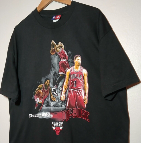 Vintage Derrick Rose Chicago Bulls NBA Basketball Graphic Shirt XL ...