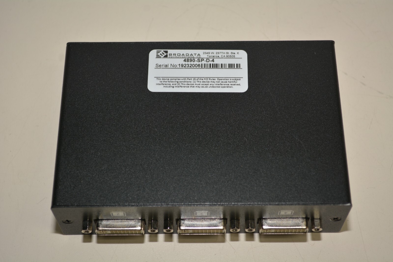 Lot 2x Broadata 4890-SP-D-4 DVI Video Splitter #W1837 | eBay