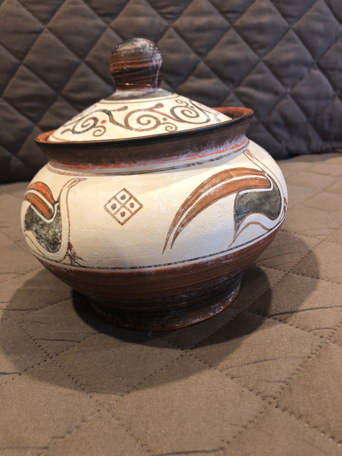 Ancient Greek Pyxis Vase Pottery Museum Replica Reproduction | eBay