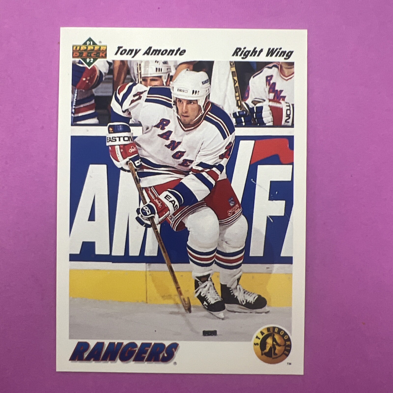 1991-92 Upper Deck Hockey - TONY AMONTE RC # New York Rangers | eBay