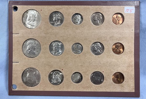 1952 P D S US Mint Set in Wayte Raymond Board - 15 Coins | eBay