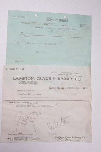 1928 Lamson Goodnow Lampton Crane Ramey Co Louisville KY Order Ephemera ...