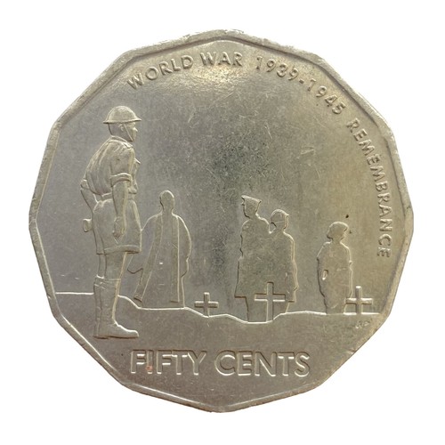 2005 AUSTRALIAN 50c FIFTY CENT WORLD WAR WWII 1939-1945 REMEMBRANCE ...