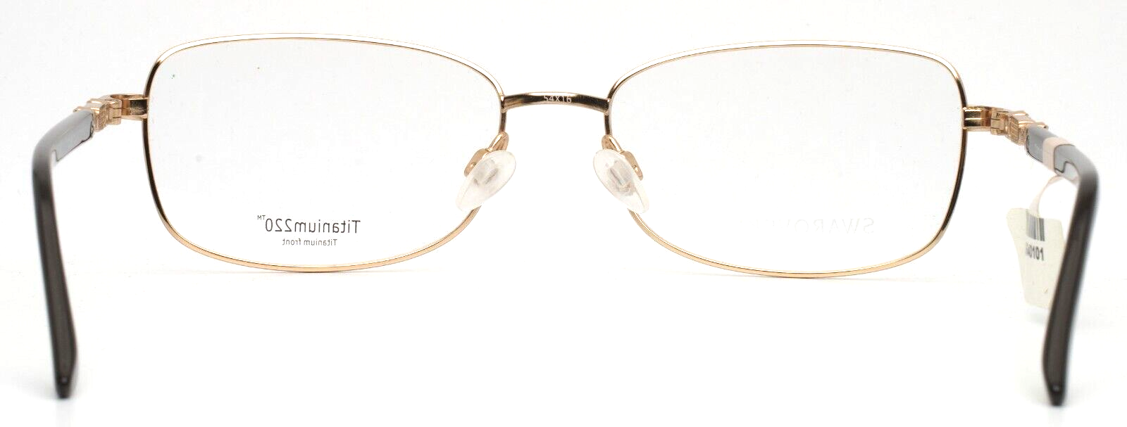 TITANIUM 220 08 Col 40 Gold Womens Rectangle Full Rim Eyeglasses 54-16 ...