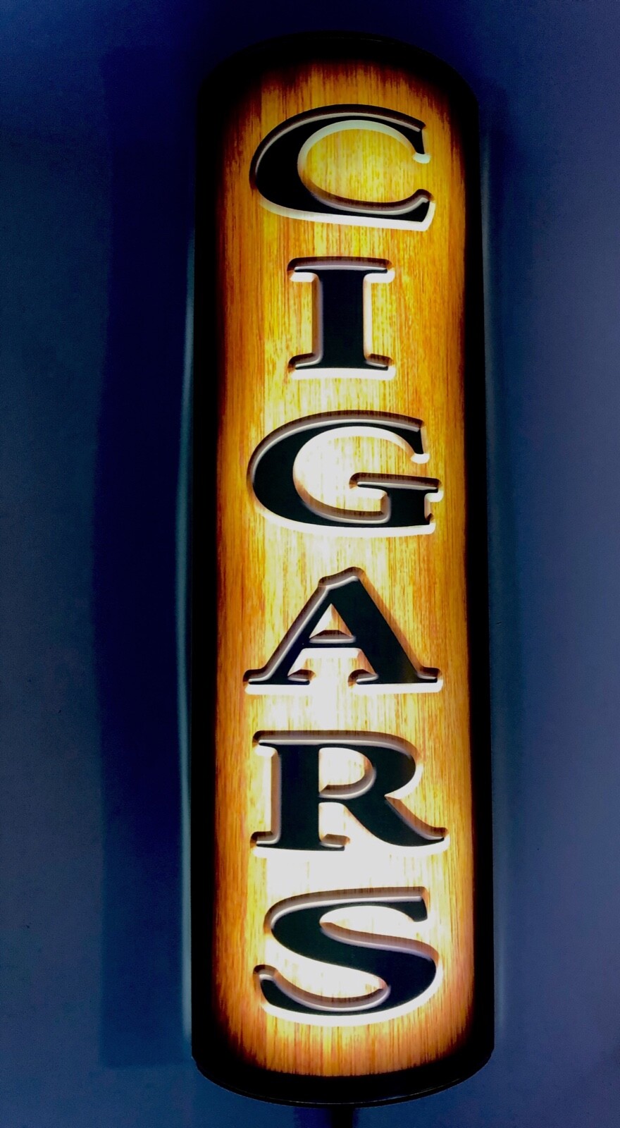 LED LIGHTED CIGAR SIGN WALL SCONCE CIGAR SHOP 12” tall vertical sign | eBay
