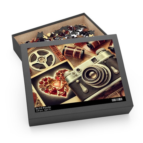 Vintage Camera Puzzle, Photography Jigsaw, Retro Film Art, Photographer ...