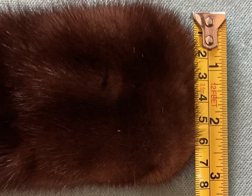 Brown Mink Real Fur Scarf Neck Wrap Collar Old Hollywood USA | eBay