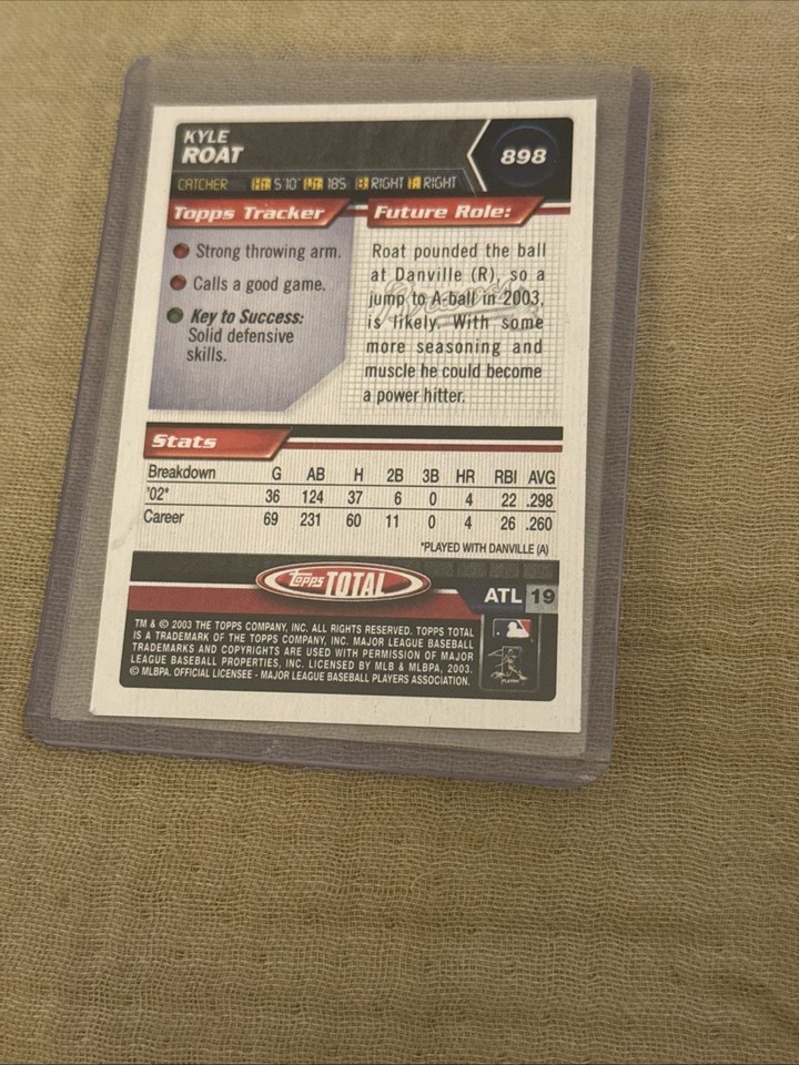 2003 Topps Total Silver Kyle Roat #898 Rookie RC | eBay