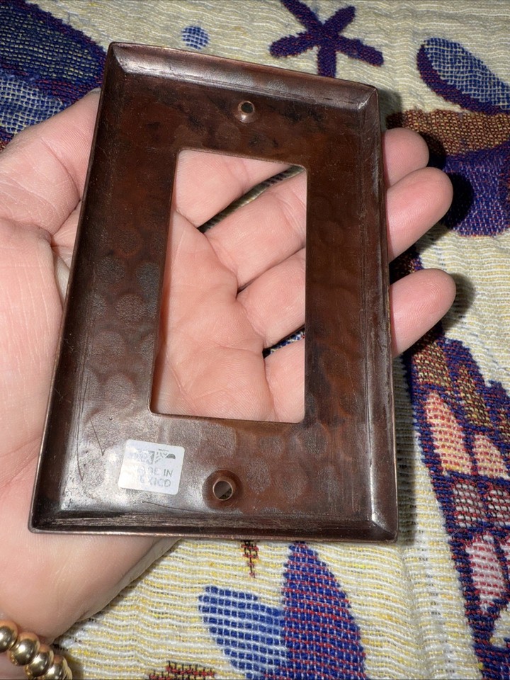 Wall Switch Cover Hammered Vintage Textured Outlet Toggle Bronze Plate ...