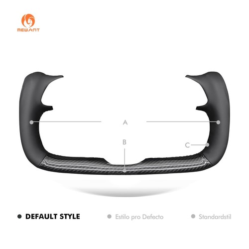 PU Leather Carbon Steering Wheel Cover Wrap for Tesla Model S Yoke ...