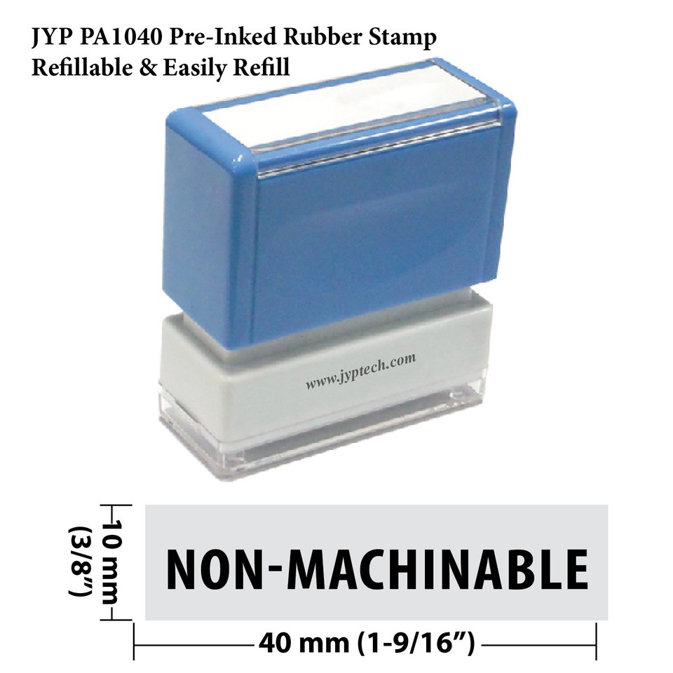 NON-MACHINABLE - JYP PA1040 Pre-Inked Rubber Stamp | eBay