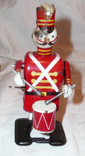 LINEMAR WALT DISNEY BABES IN TOYLAND SOLDIER TIN WIND UP TOY 1950 WORKS ...