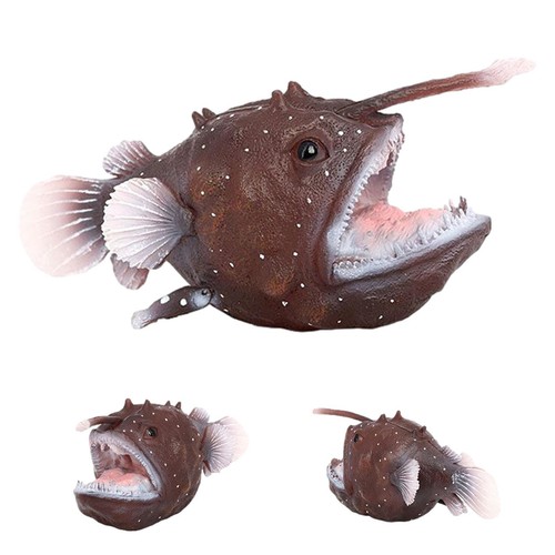 Simulation Mini Angler Fish Figure Ocean Animal Model Kids Education ...