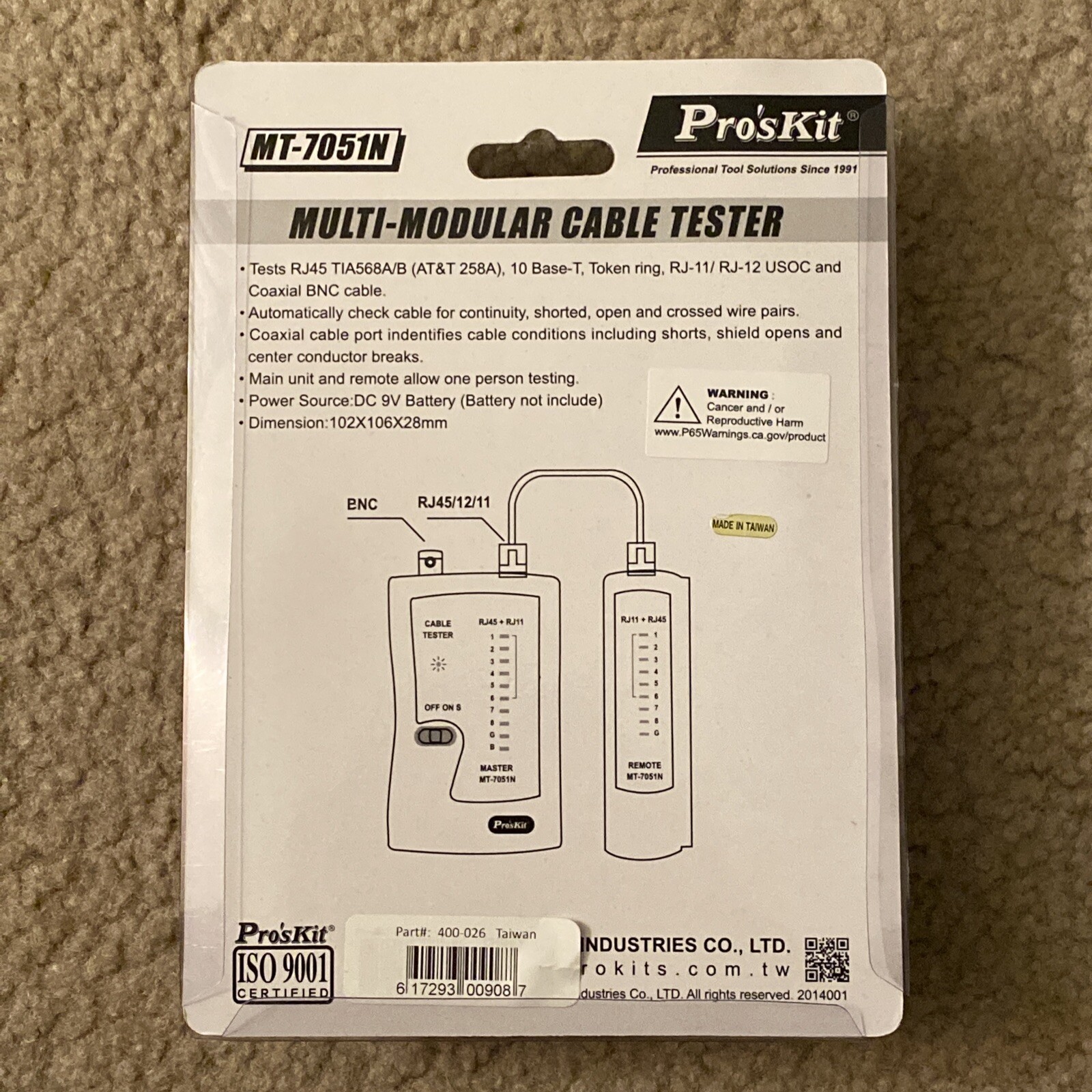 Eclipse 400-026 Pro's Kit CAT 5 Tester 8 LED with Remote 617293009087| eBay