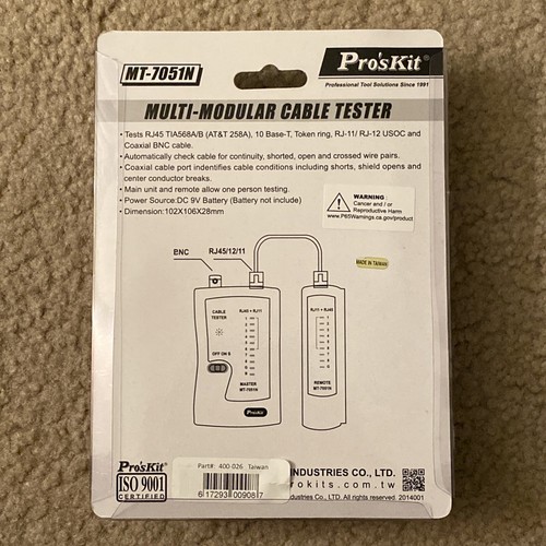 Eclipse 400-026 Pro's Kit CAT 5 Tester 8 LED with Remote 617293009087| eBay