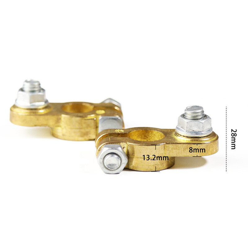 Brass Battery Terminal Connectors Top Post Battery Terminals Clamp Set ...