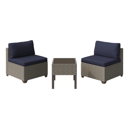 TK Classics Keys 3-Piece Traditional Wicker / Rattan Outdoor Set in ...