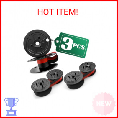 3Pcs Sharp El-1197PIII Calculator Ribbon - Black and Red Ribbon Spool ...