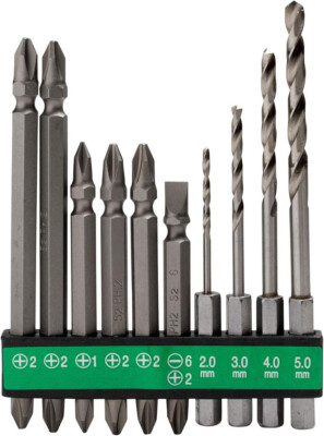 HiKOKI Bit Set of 10 Impact Drivers and Driver Drills Hex Dual Face ...
