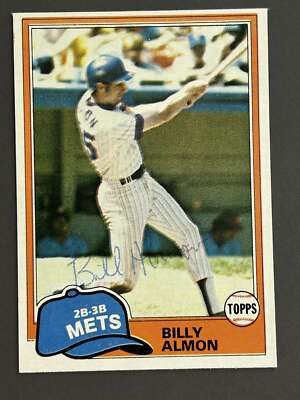 Billy Almon Autograph Signed 1981 Topps New York Mets | eBay